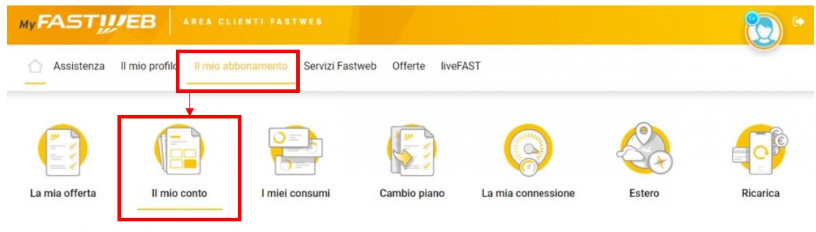 MyFastweb - Dove trovo il mio Conto Fastweb