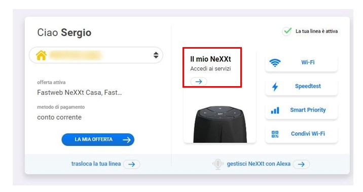 MyFastweb - Installazione NeXXt