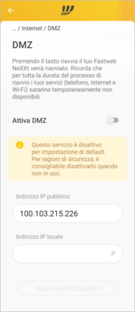 MyFastweb - Configurazione Fastweb NeXXt