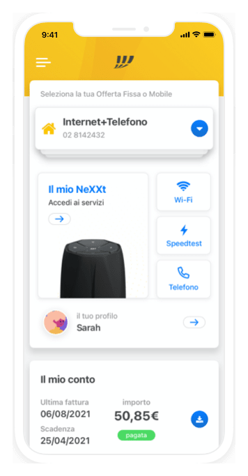 La nuova app MyFastweb